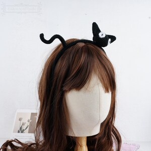 Black Cats Hair Claw,handmade Crochet Headband,big Eyes Cat Hair Clip ...