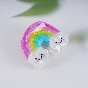 Lovely Rainbow Cloud Hair Claw Clips,acrylic Hair Claws for Women ...