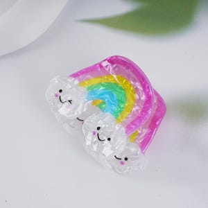 Lovely Rainbow Cloud Hair Claw Clips,acrylic Hair Claws for Women ...