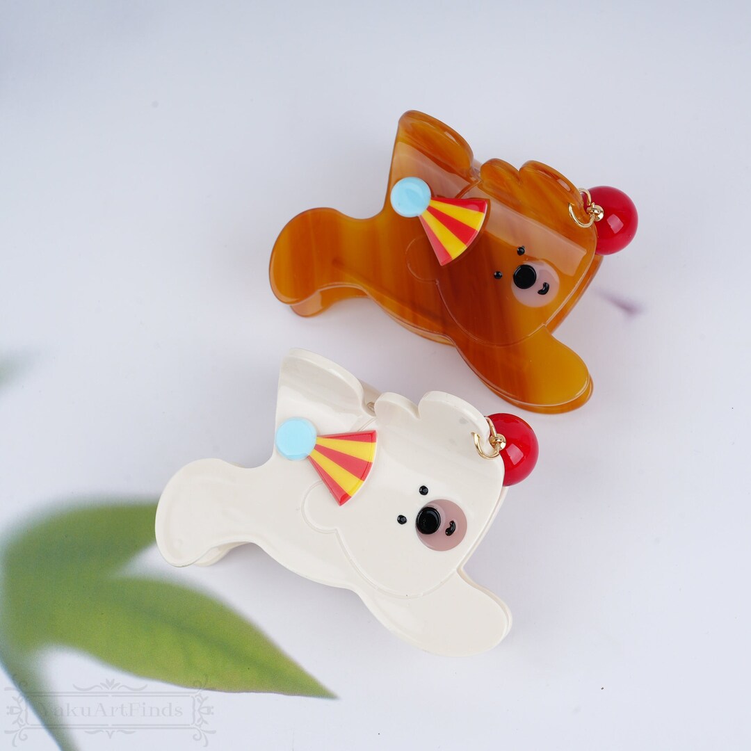 Cute Bear Hair Claws,fun Circus Bear Hair Clips,adorable Juggling Ball ...