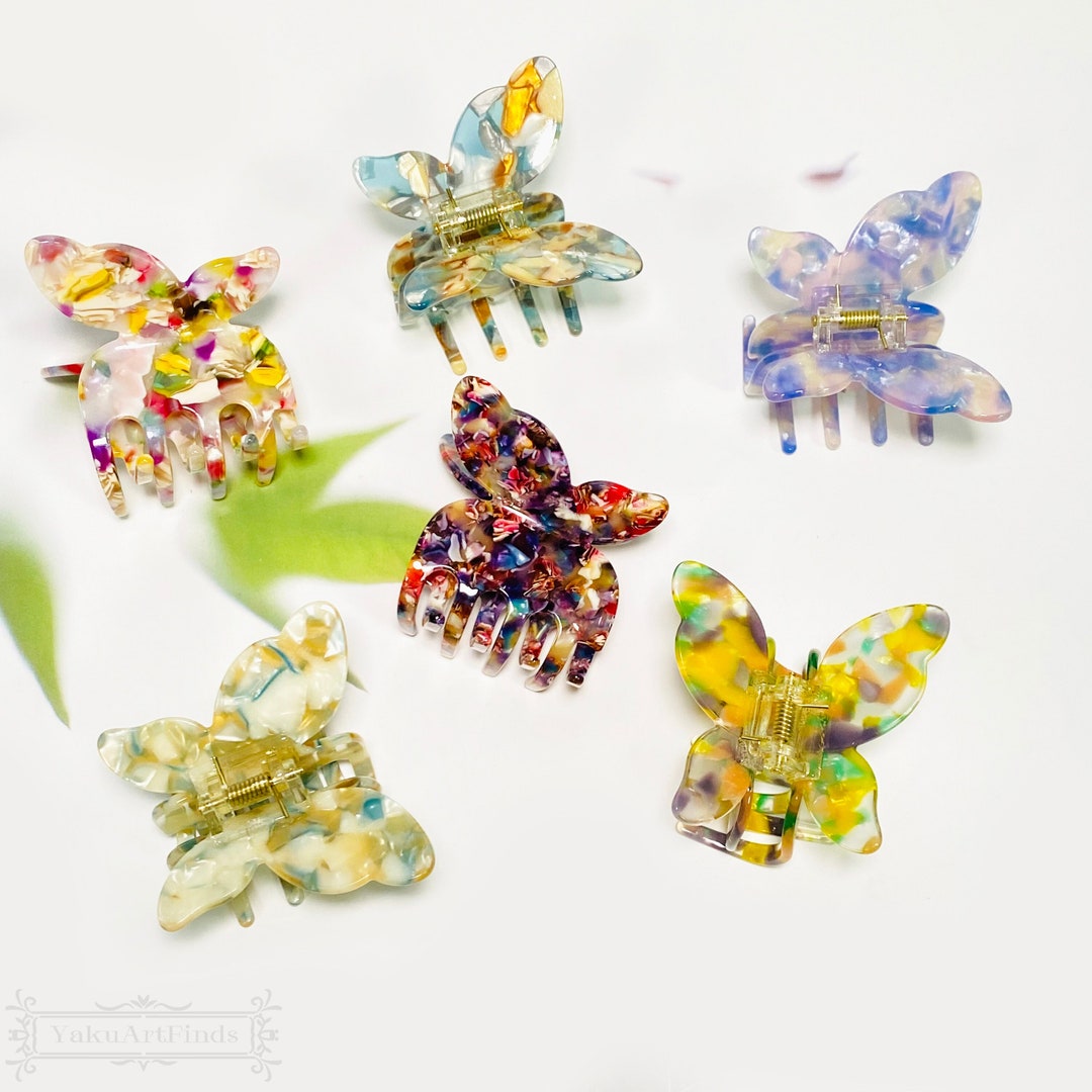 Colorful Medium Butterfly Hair Clip,acetate Hair Claw,hair Clamp for ...