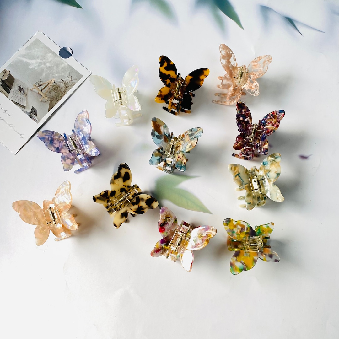 Colorful Acetate Butterfly Hair Clip,advanced Hair Clamp,bridal Shower ...