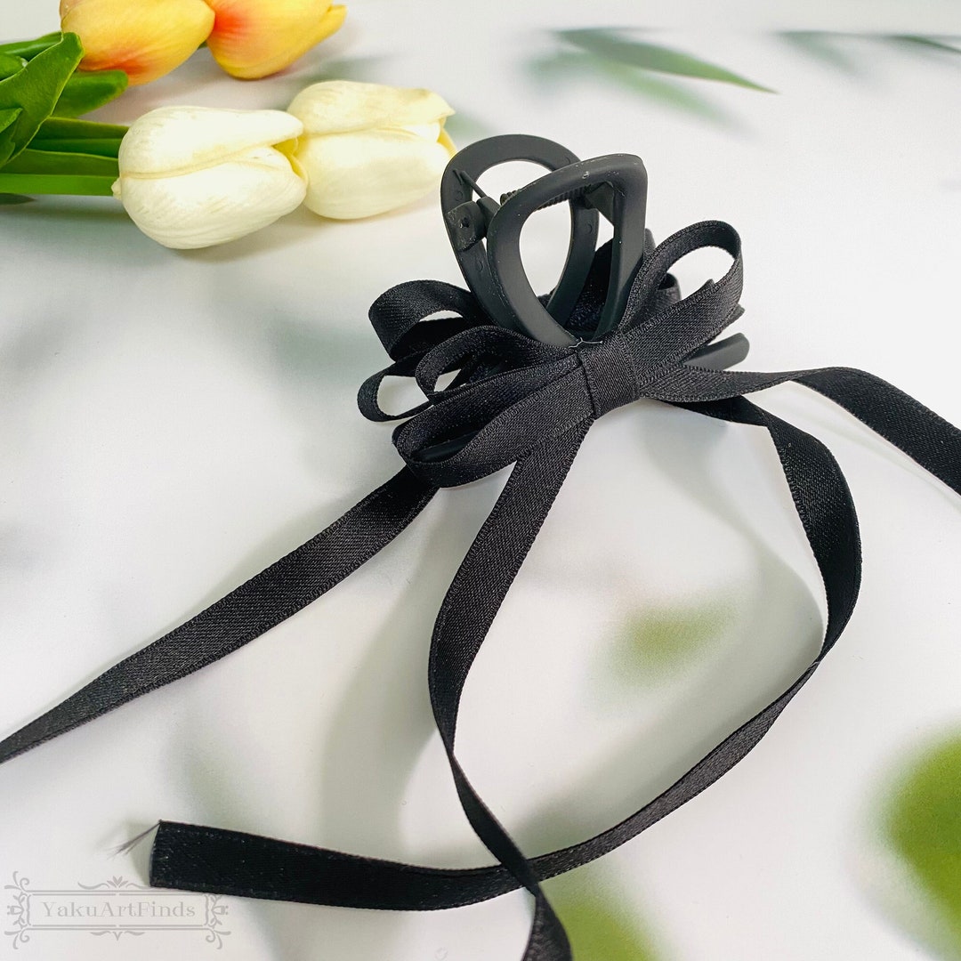Elegant Ribbon Bow Hair Claw Clips,advanced Shark Clip,fairy Hair Claw ...