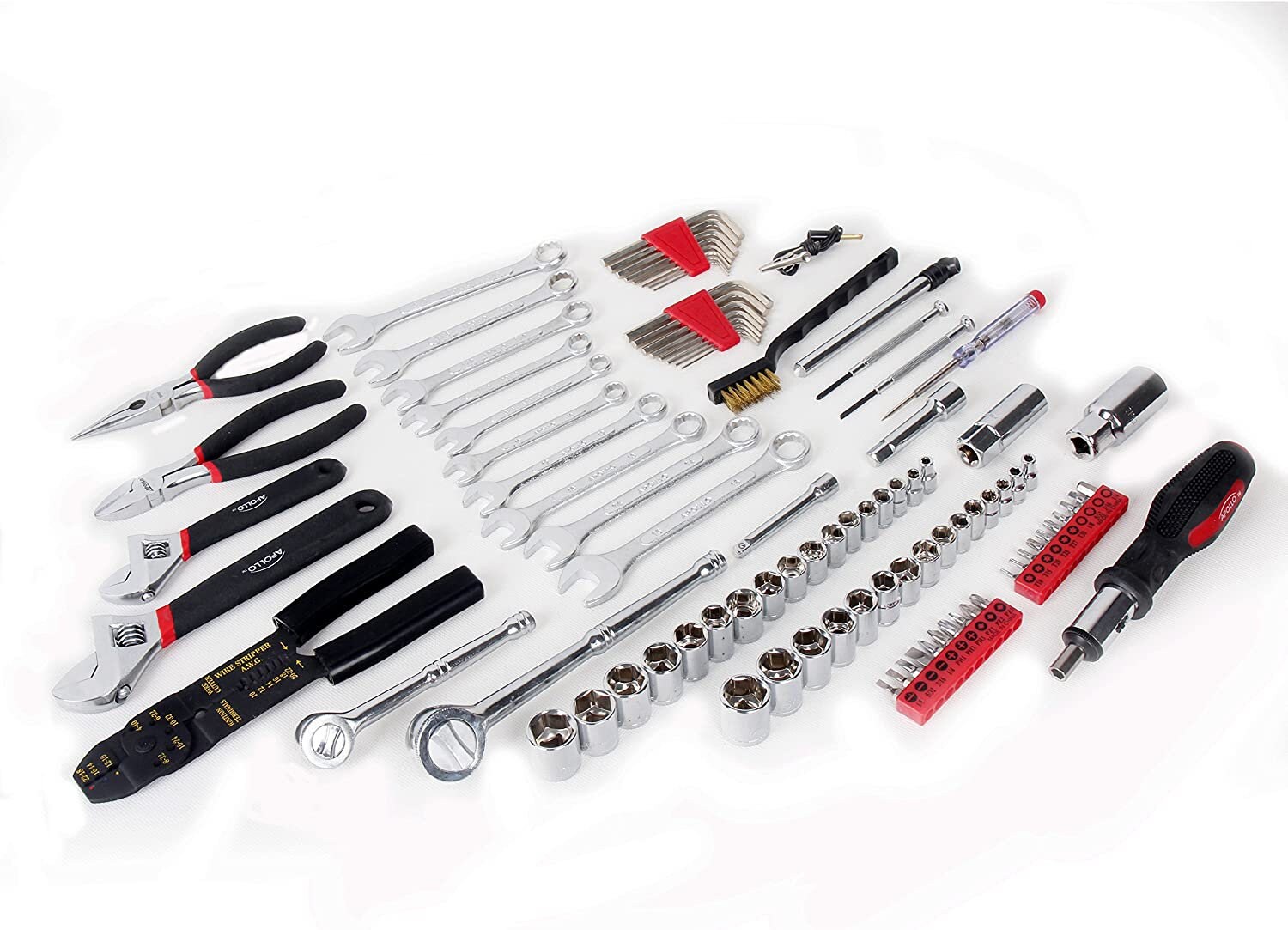 Tool Set 95 Piece Mechanics Tool Set With SAE and Metric Socket Sets ...
