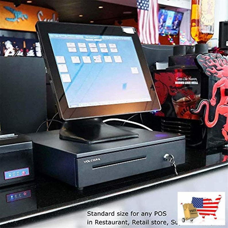 Cash Register Drawer for Point of Sale POS System With Removable Coin ...