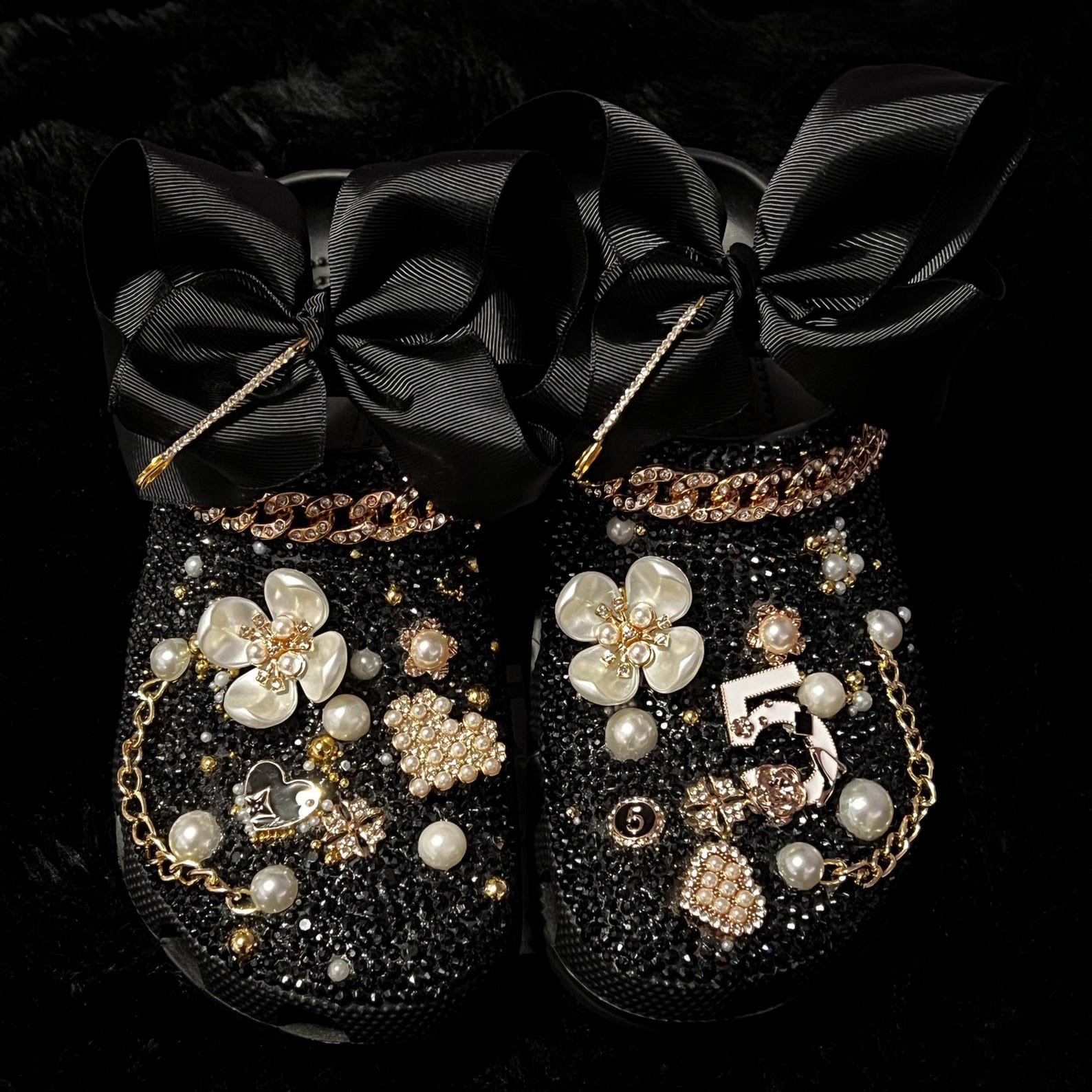 Custom Crocs With Bling | Bows | Jibitz | Rhinestones | Gems | Pearls ...