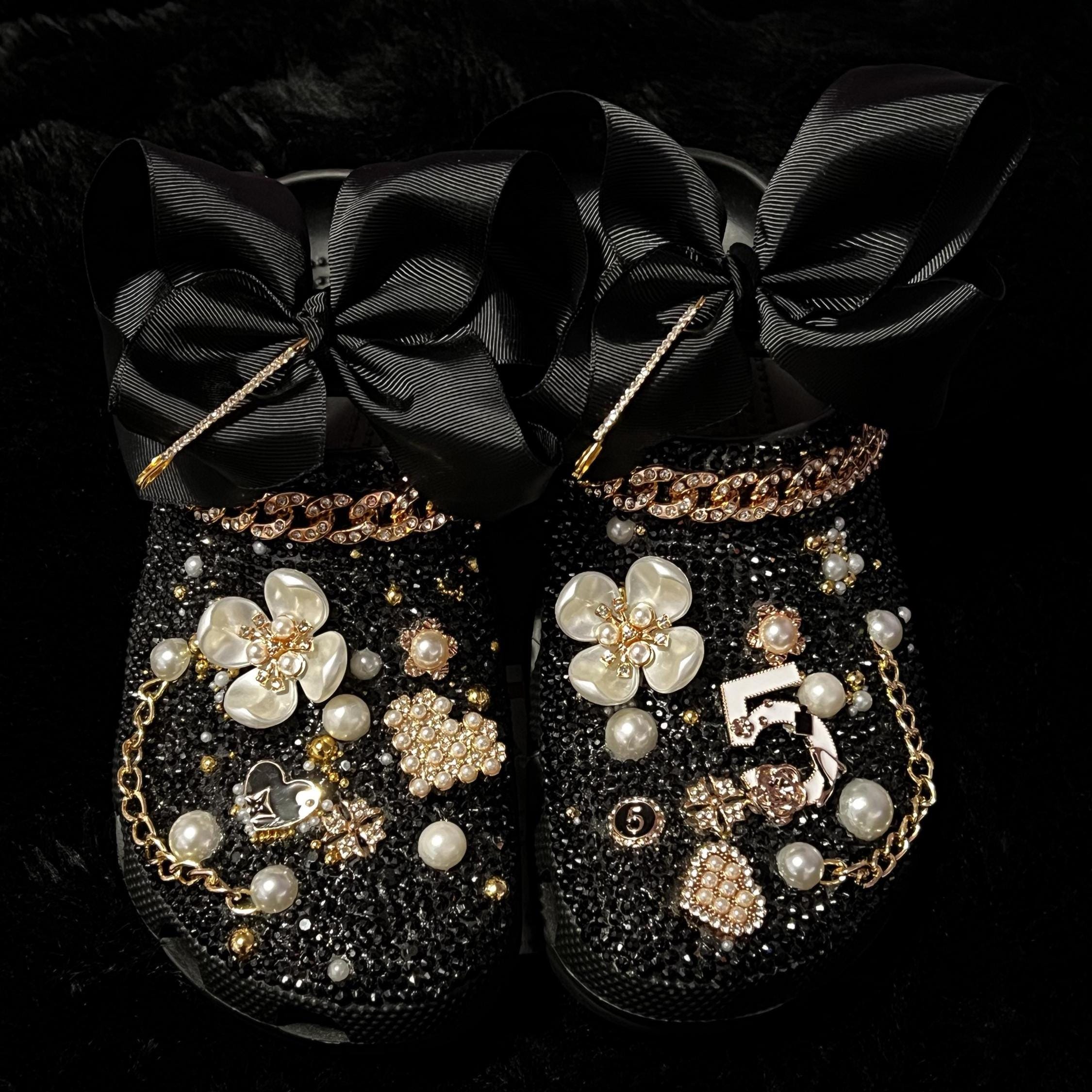 Custom Crocs With Bling | Bows | Jibitz | Rhinestones | Gems | Pearls ...