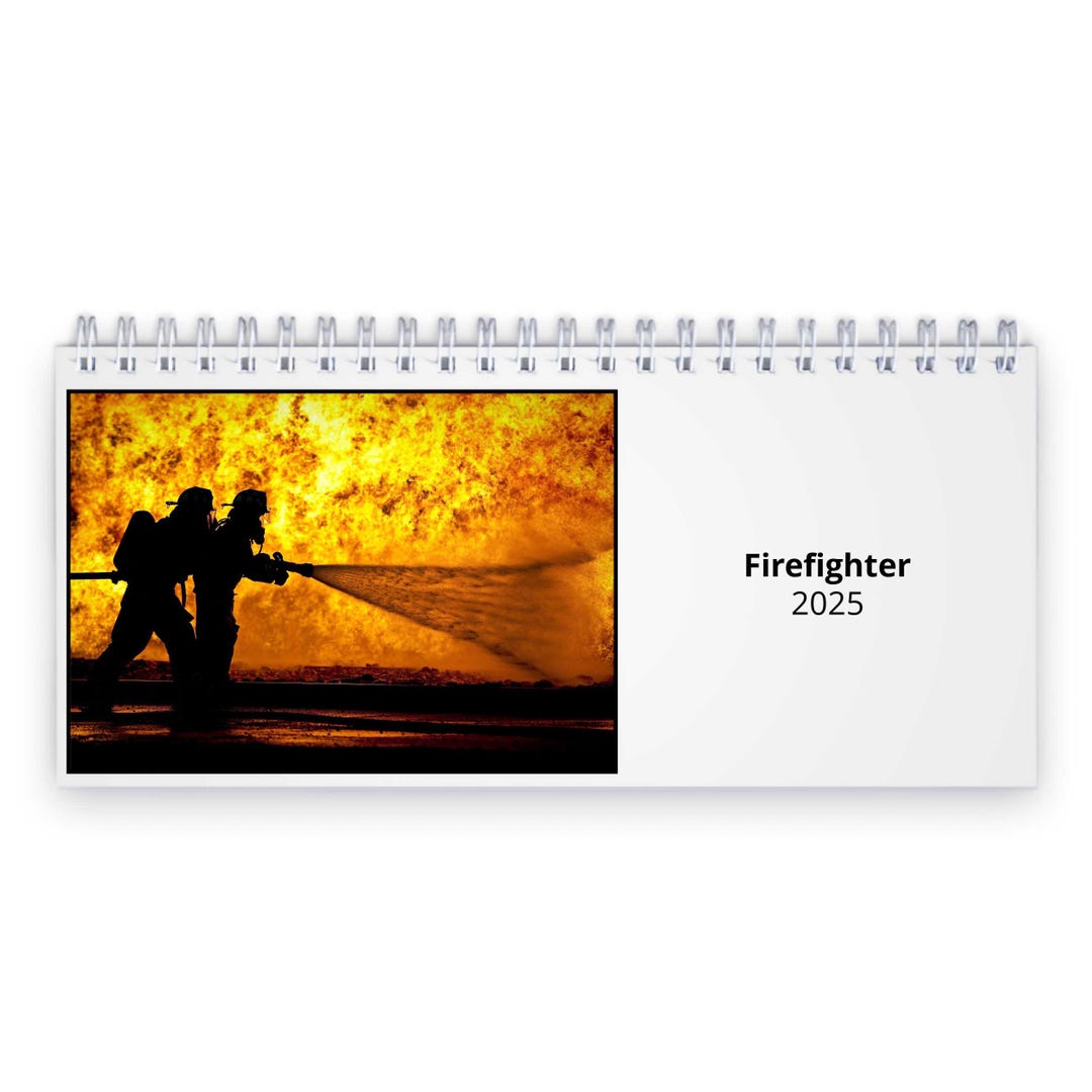 Firefighter 2025 Desk Calendar ID:D25078 - Etsy