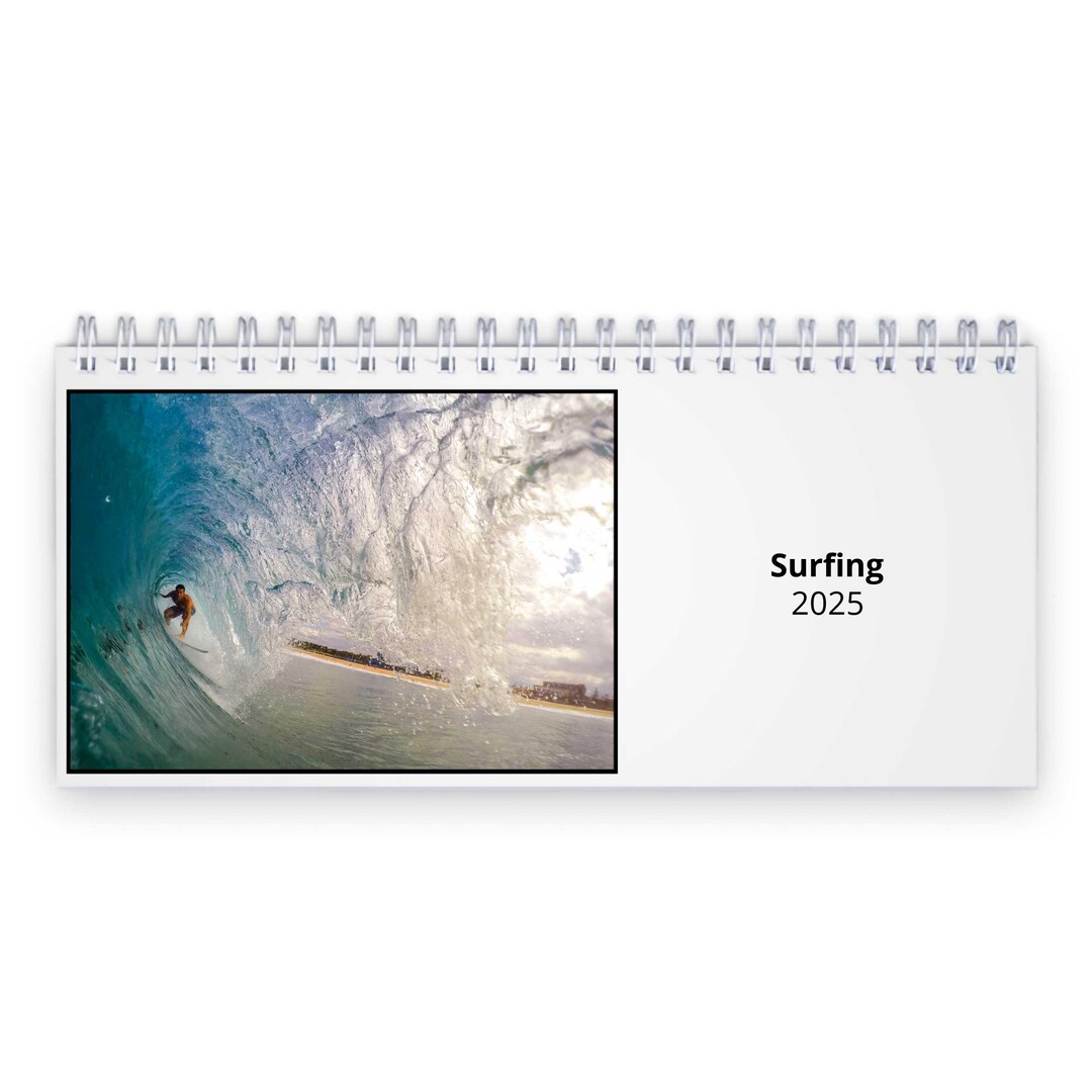 Surfing 2025 Desk Calendar ID:D25005 - Etsy