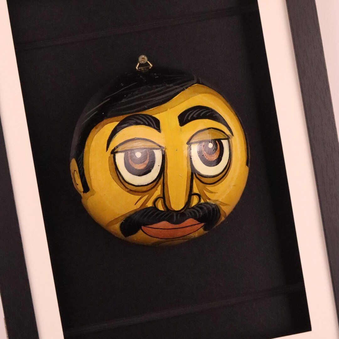 Hand-painted Coconut Shell Wall Art Unique Framed Home Décor ...