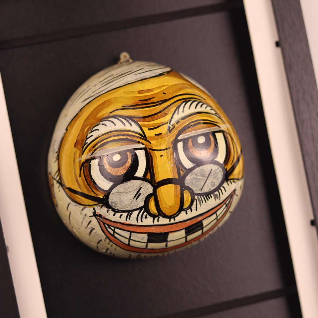 Hand-painted Coconut Shell Wall Art | Unique Framed Home Décor ...