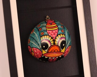 Hand-painted Coconut Shell Wall Art | Unique Framed Home Décor ...
