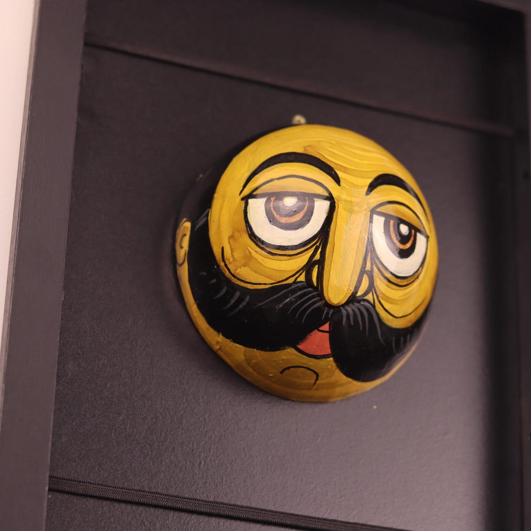 Hand-painted Coconut Shell Wall Art | Unique Framed Home Décor ...