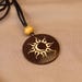 Handmade Coconut Shell Sun Pendant Necklace: Boho Adjustable Cord - Etsy