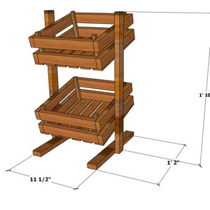 DIY Kitchen Wooden Two-tier Storage Rack Plan/portable Shelf for ...