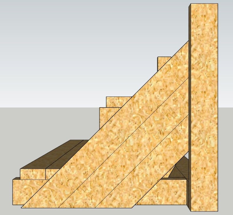 DIY Two-tier Wooden Stair Step Plan for Outdoor/pdf Step Plans/stair ...