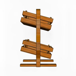 DIY Kitchen Wooden Two-tier Storage Rack Plan/portable Shelf for ...