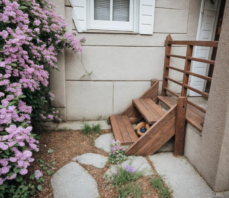 DIY Two-tier Wooden Stair Step Plan for Outdoor/pdf Step Plans/stair ...
