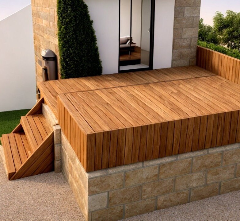 DIY Two-tier Wooden Stair Step Plan for Outdoor/pdf Step Plans/stair ...