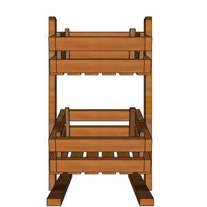 DIY Kitchen Wooden Two-tier Storage Rack Plan/portable Shelf for ...