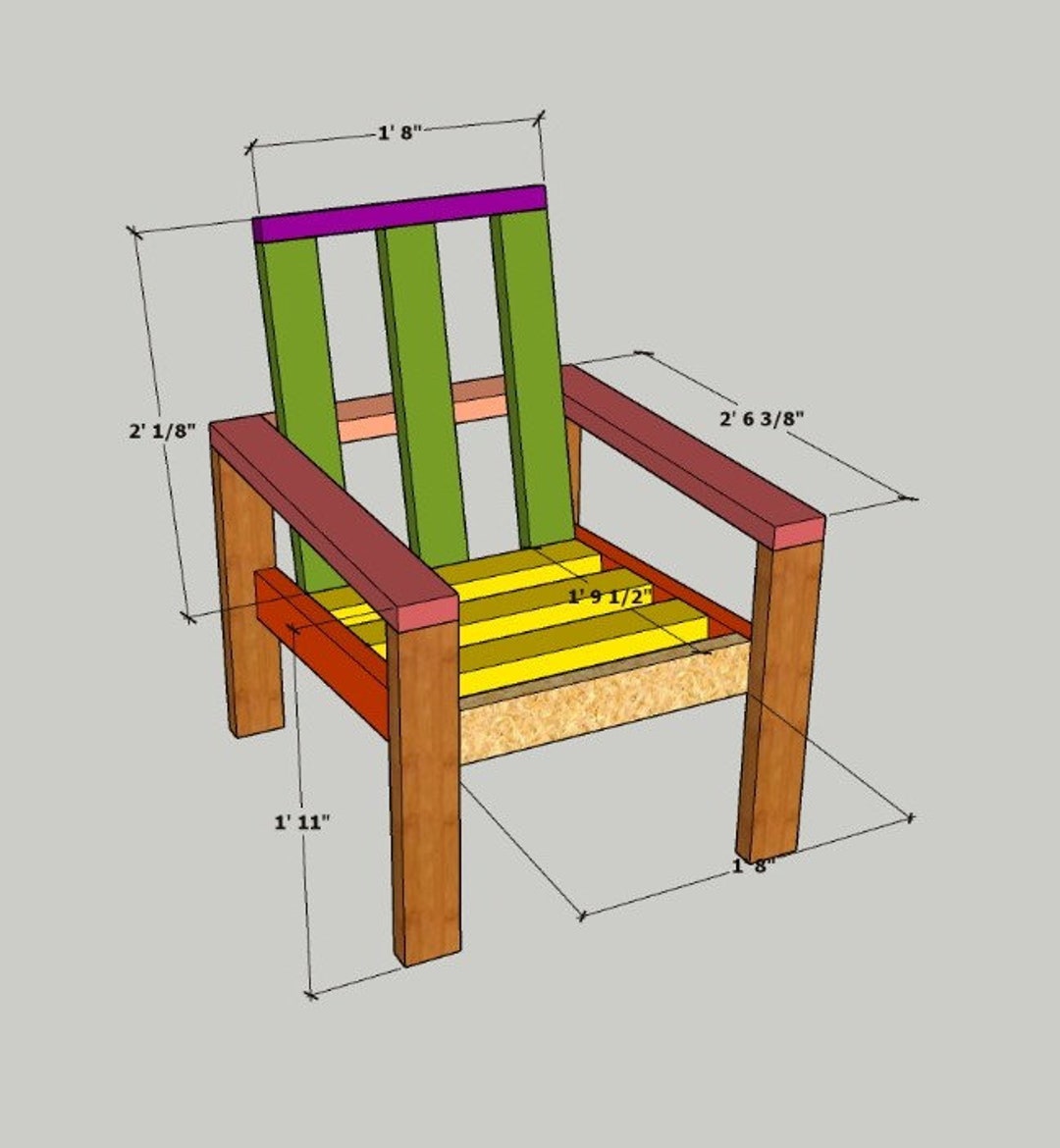 DIY Chair Plans, Wood Furniture PDF Guide, Essential Wood Outdoor Chair ...