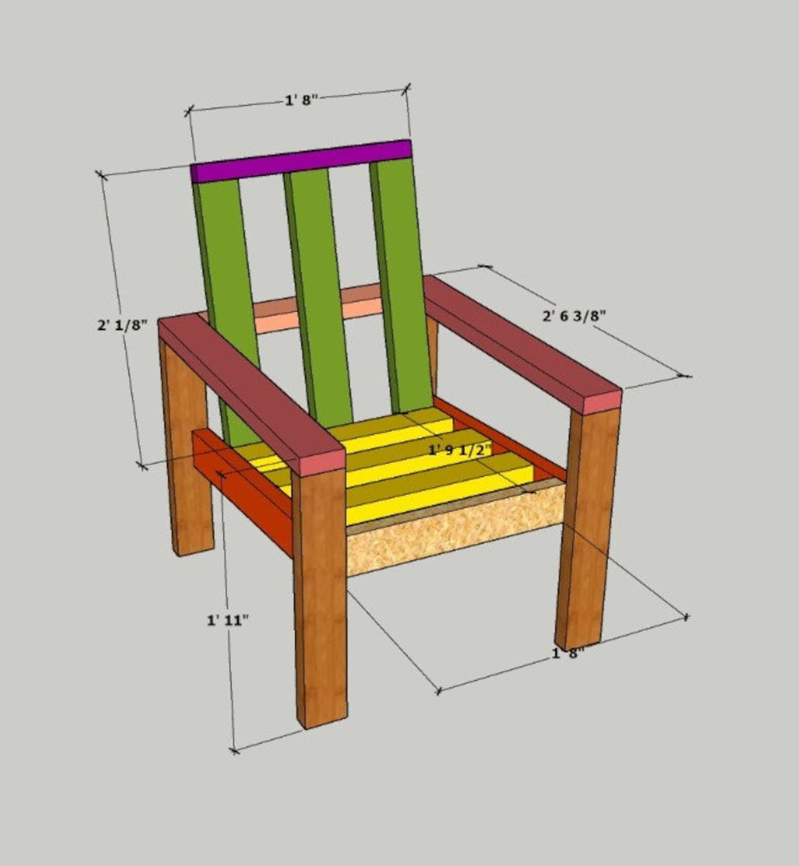 DIY Chair Plans, Wood Furniture PDF Guide, Essential Wood Outdoor Chair ...