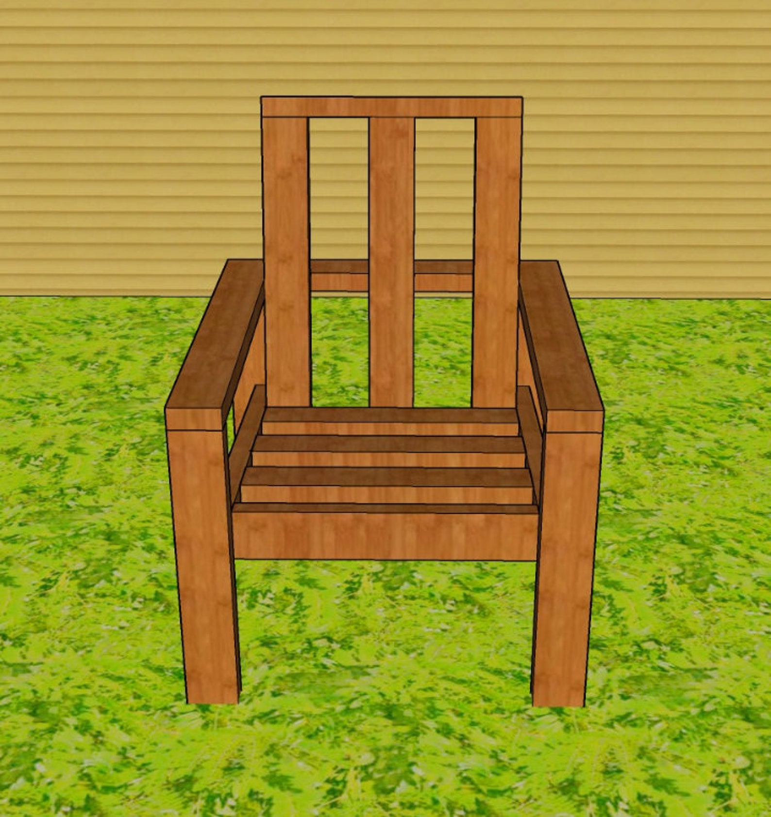 DIY Chair Plans, Wood Furniture PDF Guide, Essential Wood Outdoor Chair ...