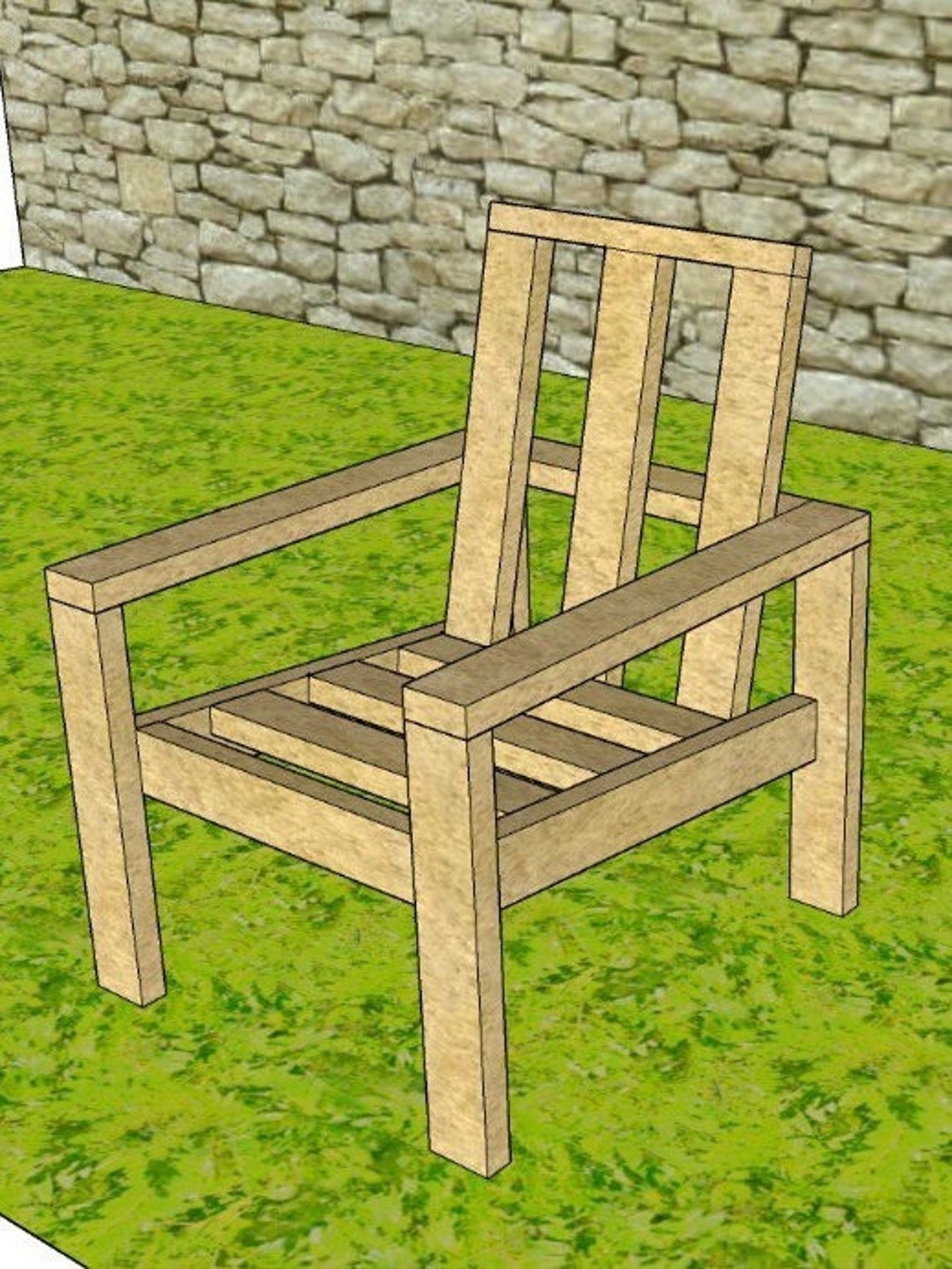 DIY Chair Plans, Wood Furniture PDF Guide, Essential Wood Outdoor Chair ...