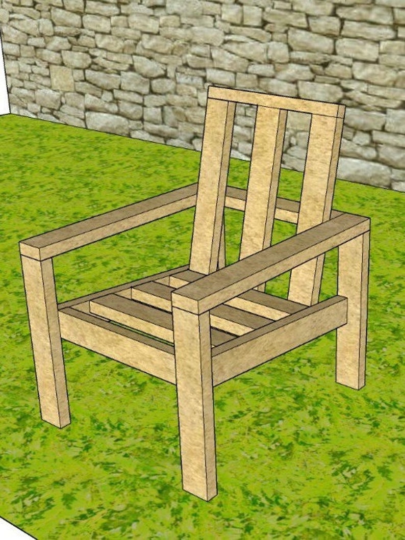DIY Chair Plans, Wood Furniture PDF Guide, Essential Wood Outdoor Chair ...
