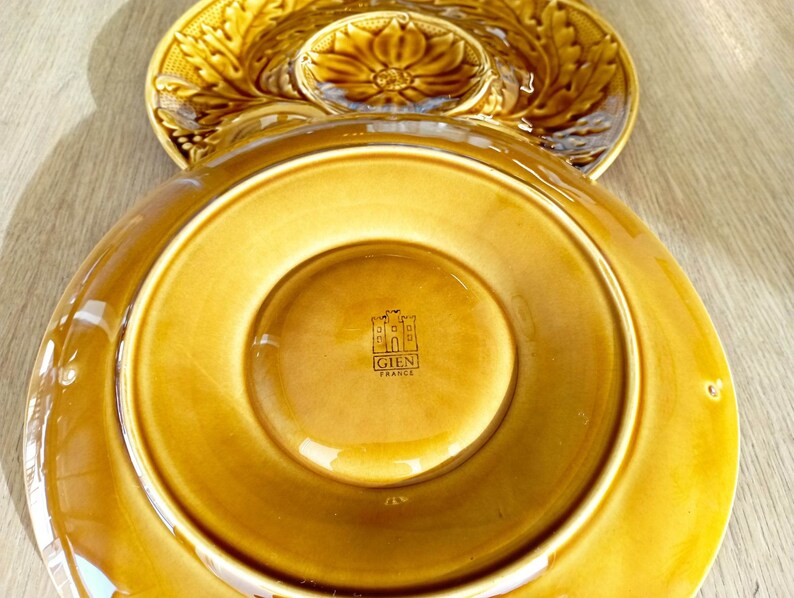 Vintage Gien Artichoke Plates Majolica France - Etsy