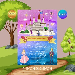 Editable Castle Birthday Invitation Surprise Birthday Party - Etsy