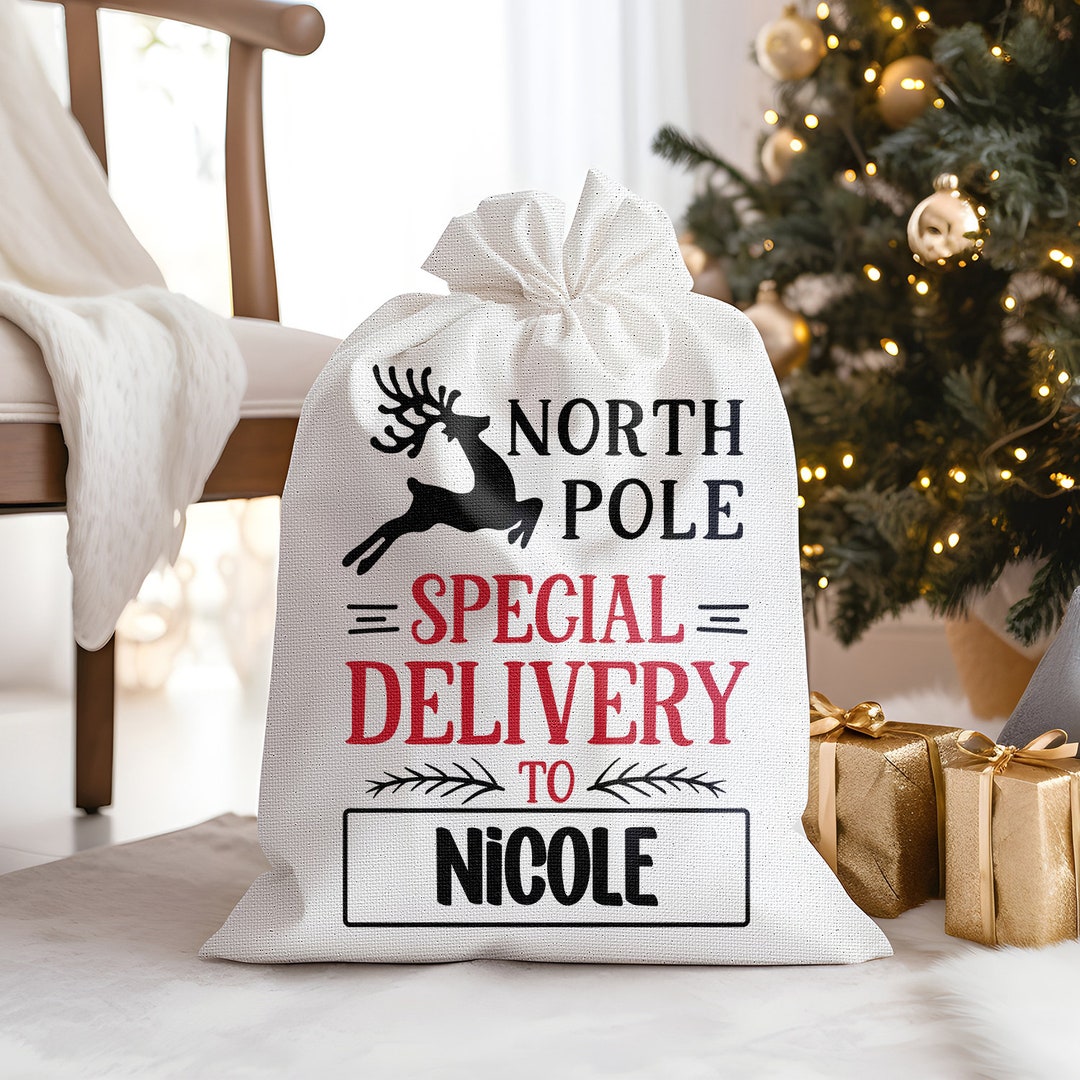 Personalized Santa Sack,christmas Sack Bags,holiday Gift Sack,toy Sack ...