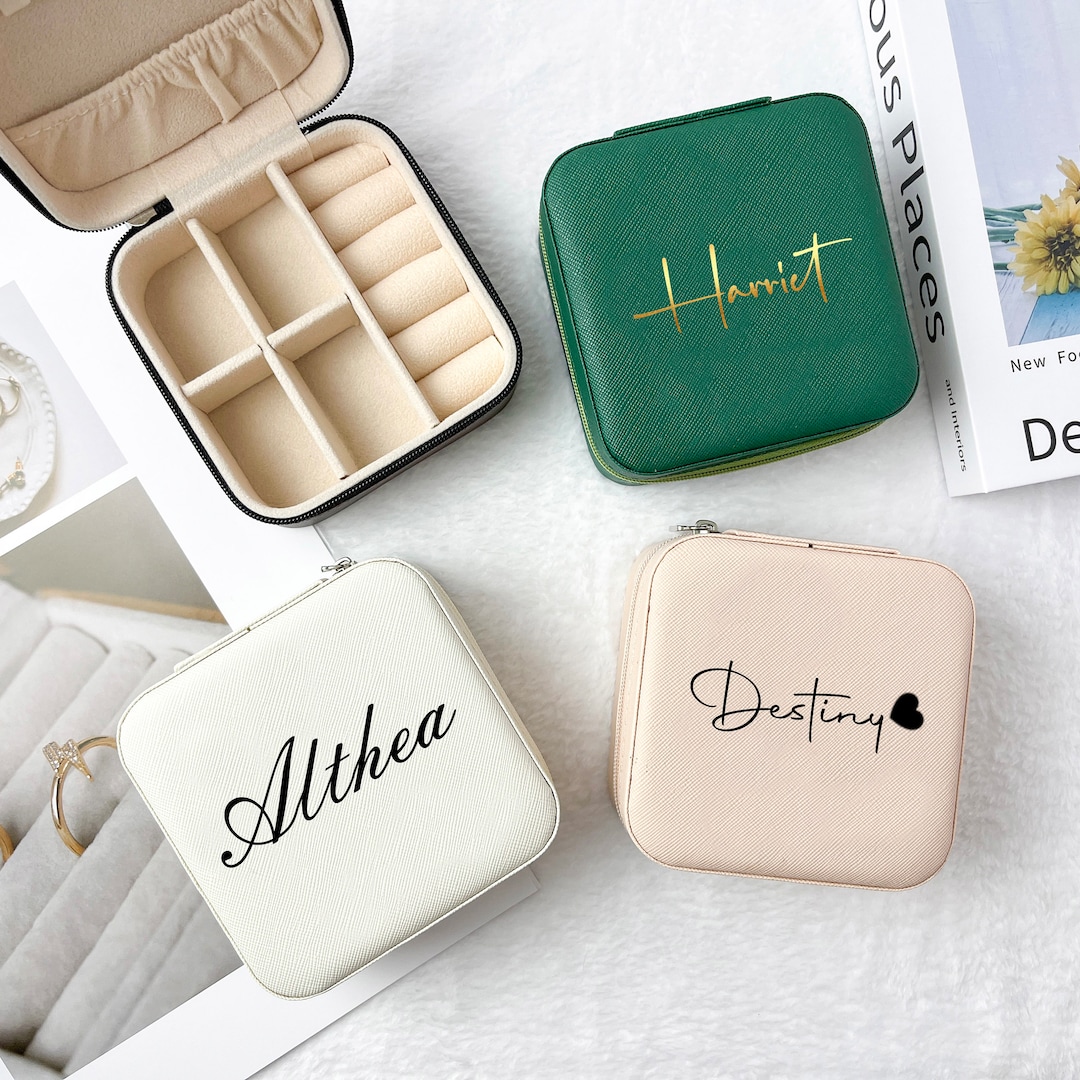 Travel Jewelry Case Personalized Jewelry Case Jewellery Boxes ...