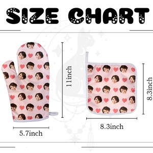 Custom Faces Oven Gloves, Pot Holders Personalized Photo Oven Mitts ...