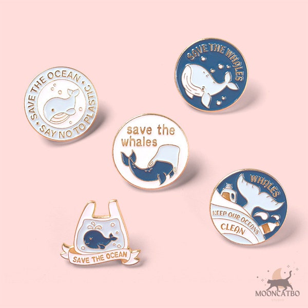 Whale Enamel Pin - Etsy