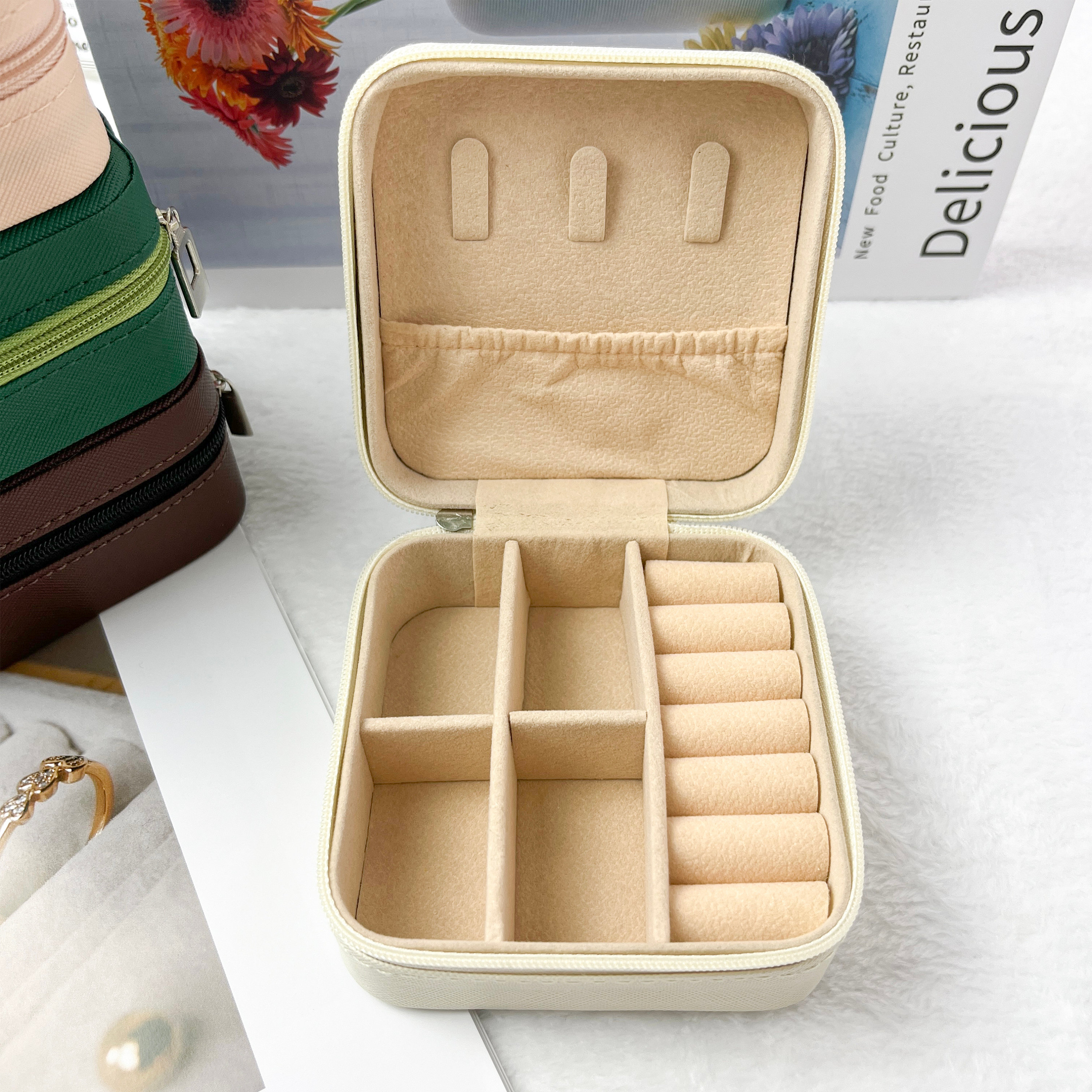 Birth Flower Jewellery Box Engraved Bridesmaid Jewelry Box Custom Name ...