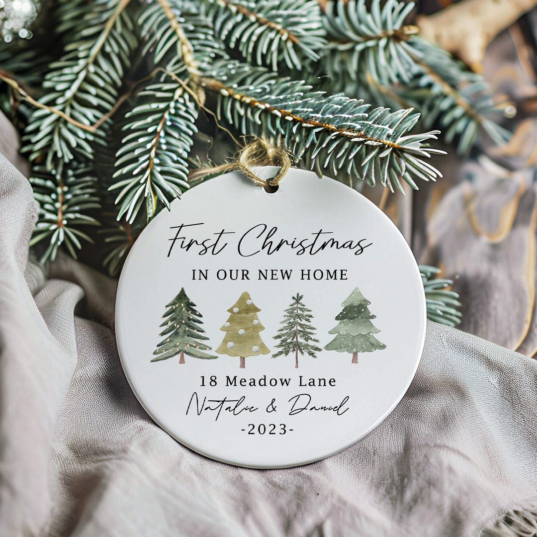 Custom First Christmas in Our New Home Name Ornament Bundle, Christmas ...