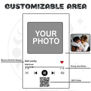 Personalised Song Keychain QR Code Album Keyring Music Boyfriend ...
