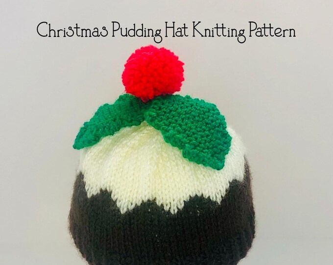 Christmas Pudding Hat Knitting Pattern/ Premie Tiny Newborn 1 Month 3 ...