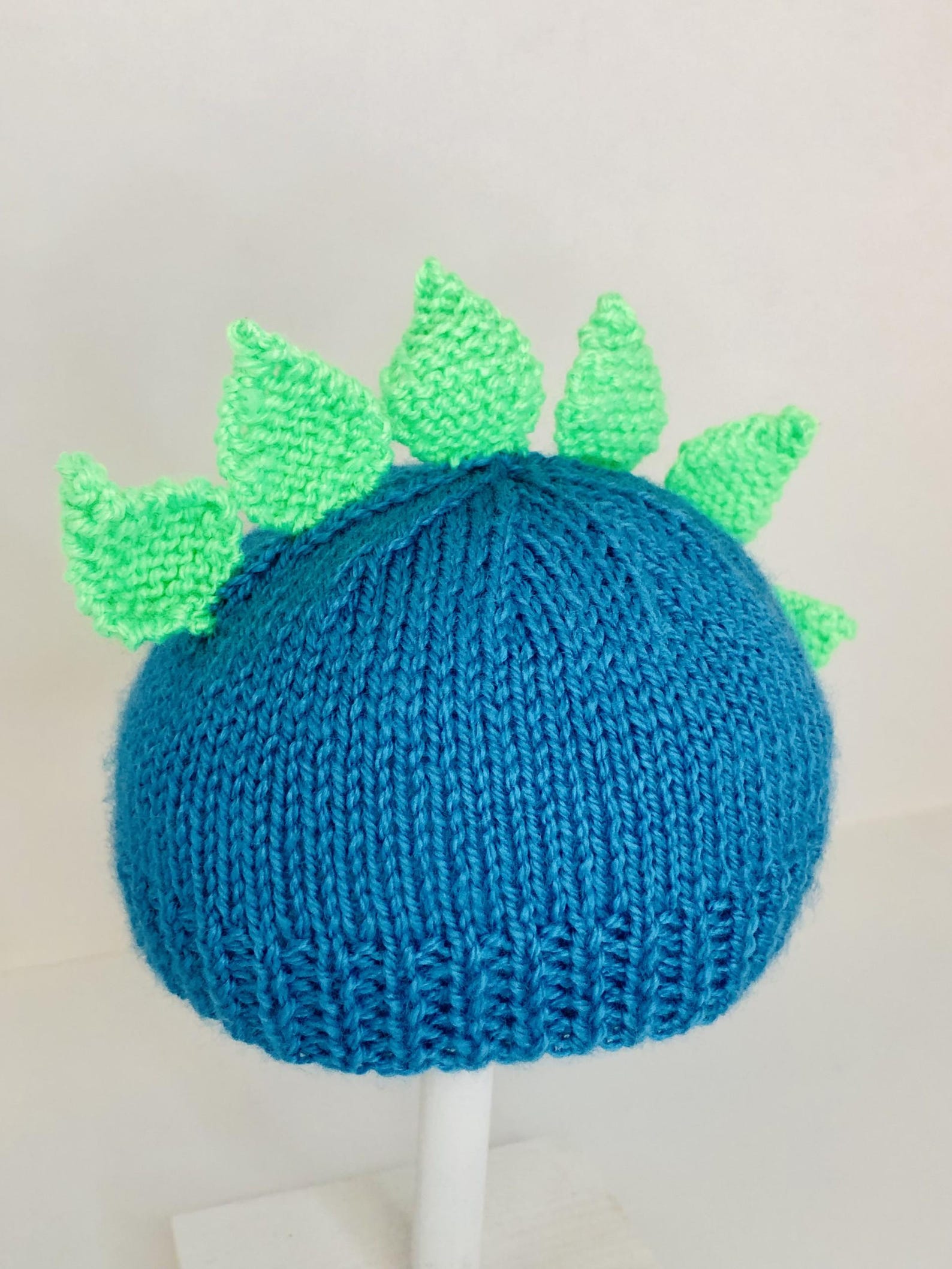 Dinosaur Hat Knitting Pattern/ Premie Tiny Newborn 1 Month 3 Months 1 Year 3 Year Hat DIGITAL ...