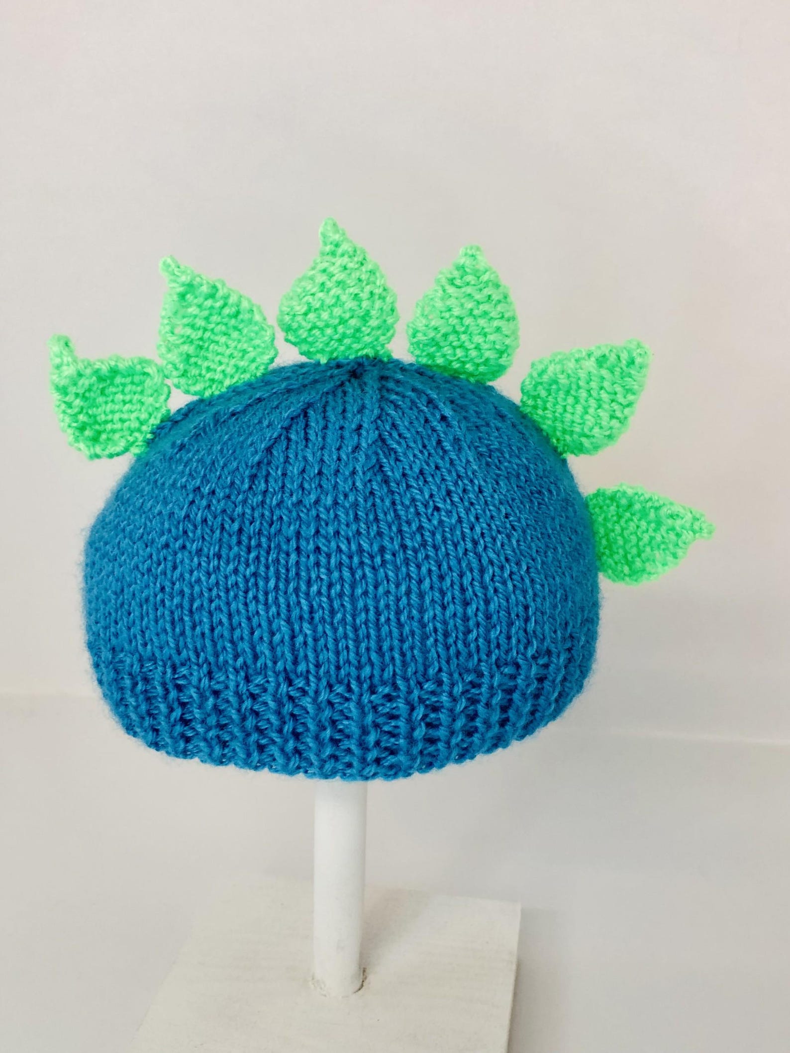 Dinosaur Hat Knitting Pattern/ Premie Tiny Newborn 1 Month 3 Months 1 Year 3 Year Hat DIGITAL ...