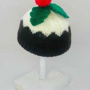 Christmas Pudding Hat Knitting Pattern/ Premie Baby Tiny Baby Newborn 1 Month 3 Months 1 Year 3 ...