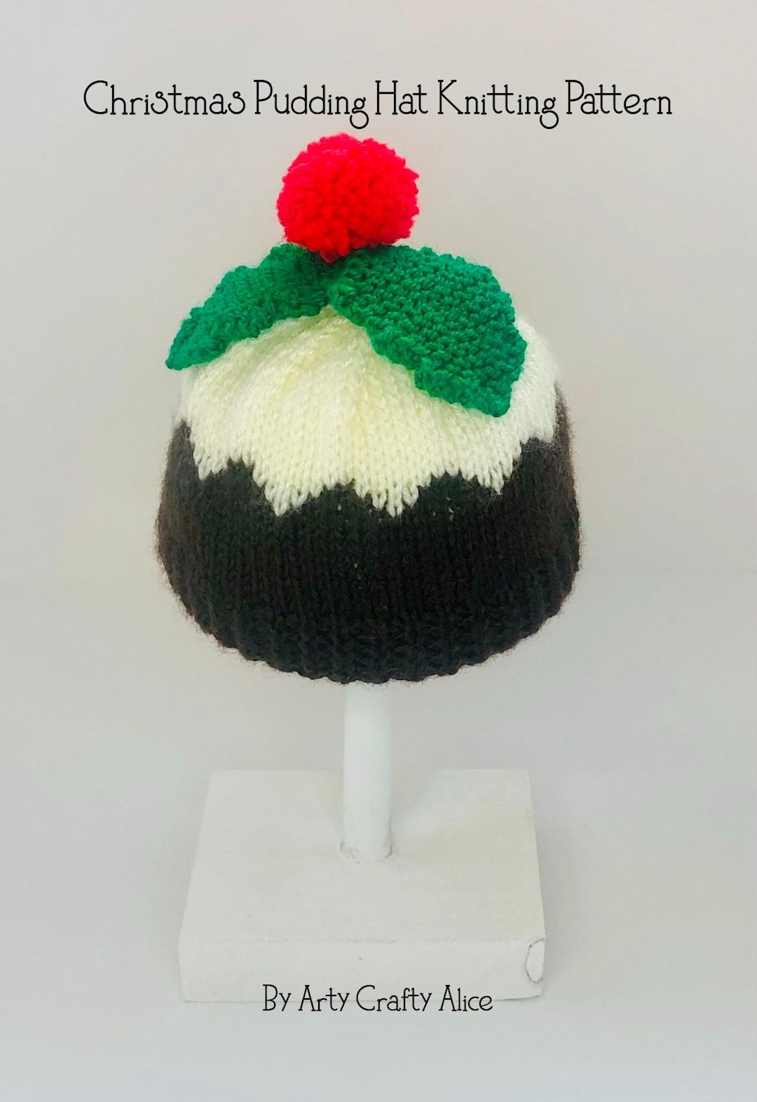 Christmas Pudding Hat Knitting Pattern/ Premie Tiny Newborn 1 Month 3 Months 1 Year 3 Year Hat ...