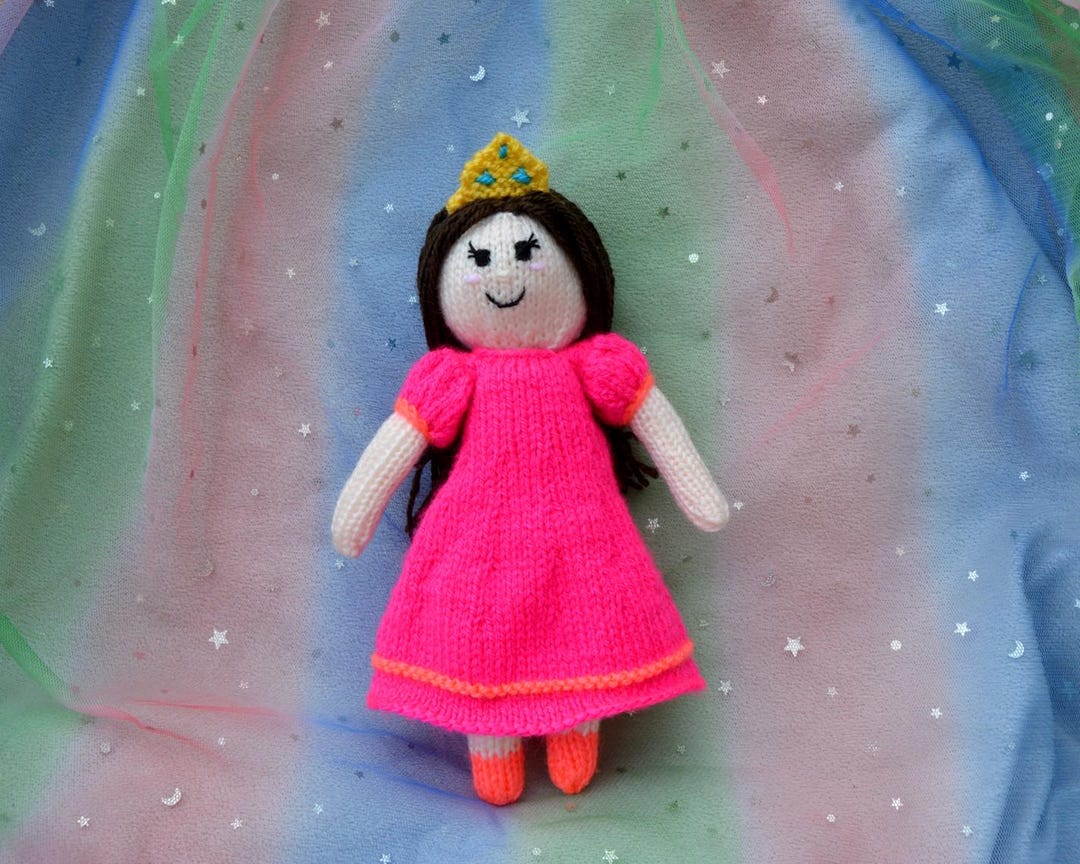Primrose the Princess Knitted Doll Toy PDF Knitting Pattern - Etsy