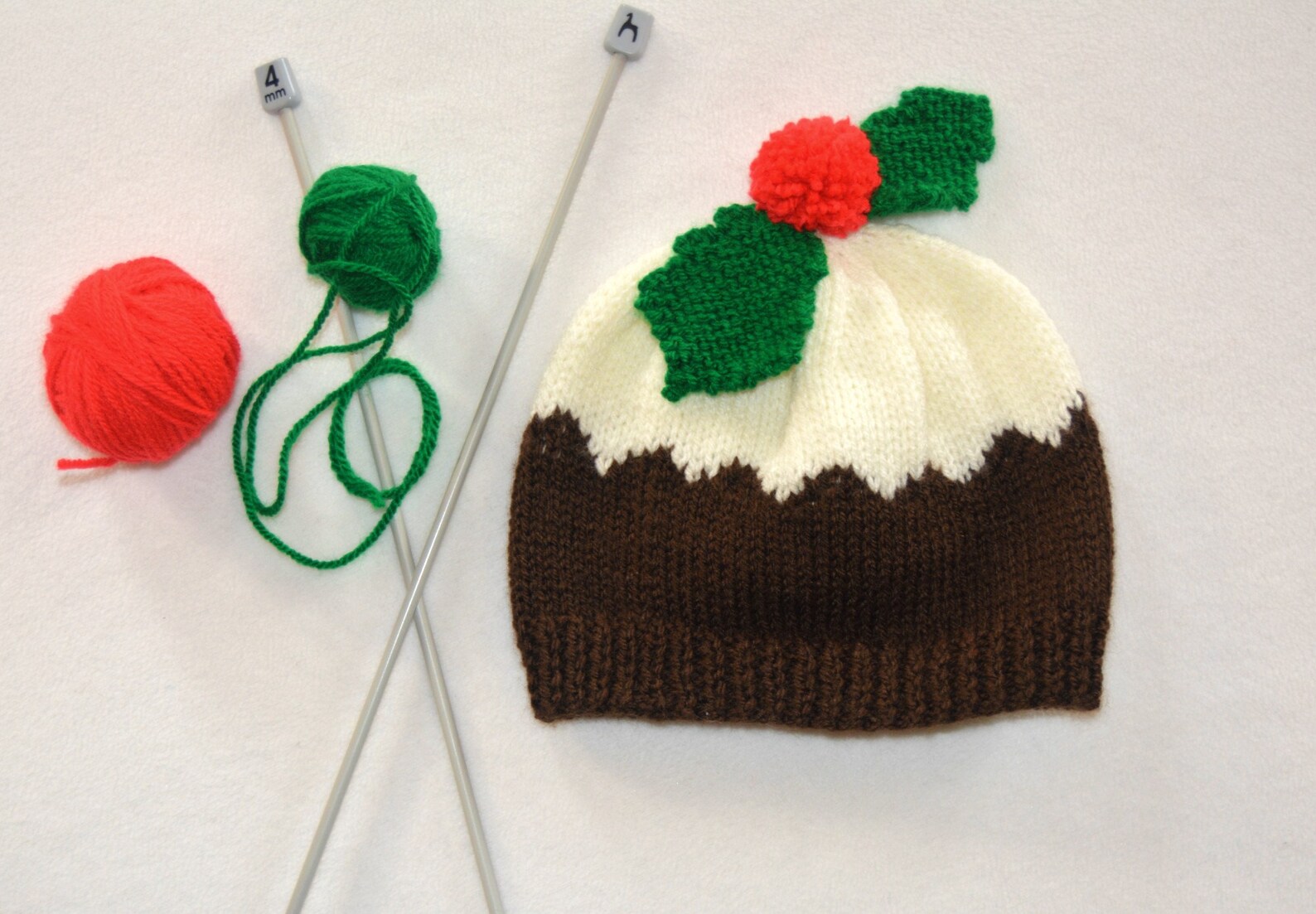 Christmas Pudding Hat Knitting Pattern/ Premie Newborn Child up to 3 ...