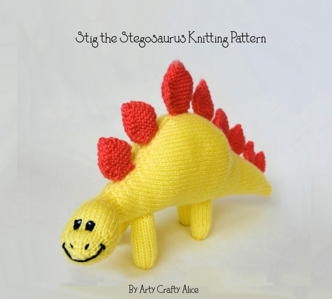 Stig the Stegosaurus Knitting Pattern/ Knitted Toy Pattern - Etsy Australia
