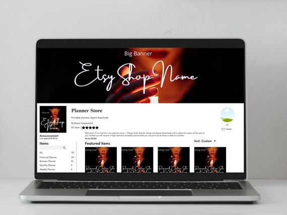 Fire Witch Etsy Shop Banner Set Halloween Witchy Gothic Etsy | Etsy