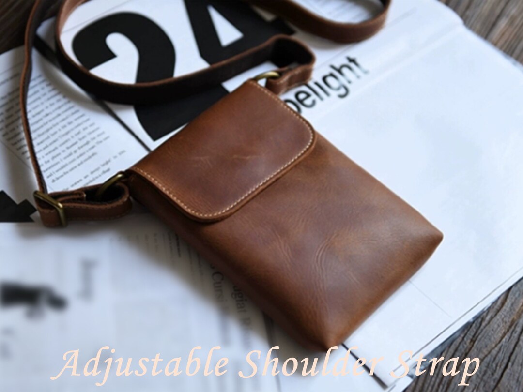 Vintage Leather Crossbody Bag: Stylish Men's Shoulder Bag With Copper ...