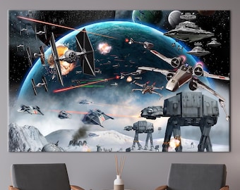 Space Battle Poster - Etsy