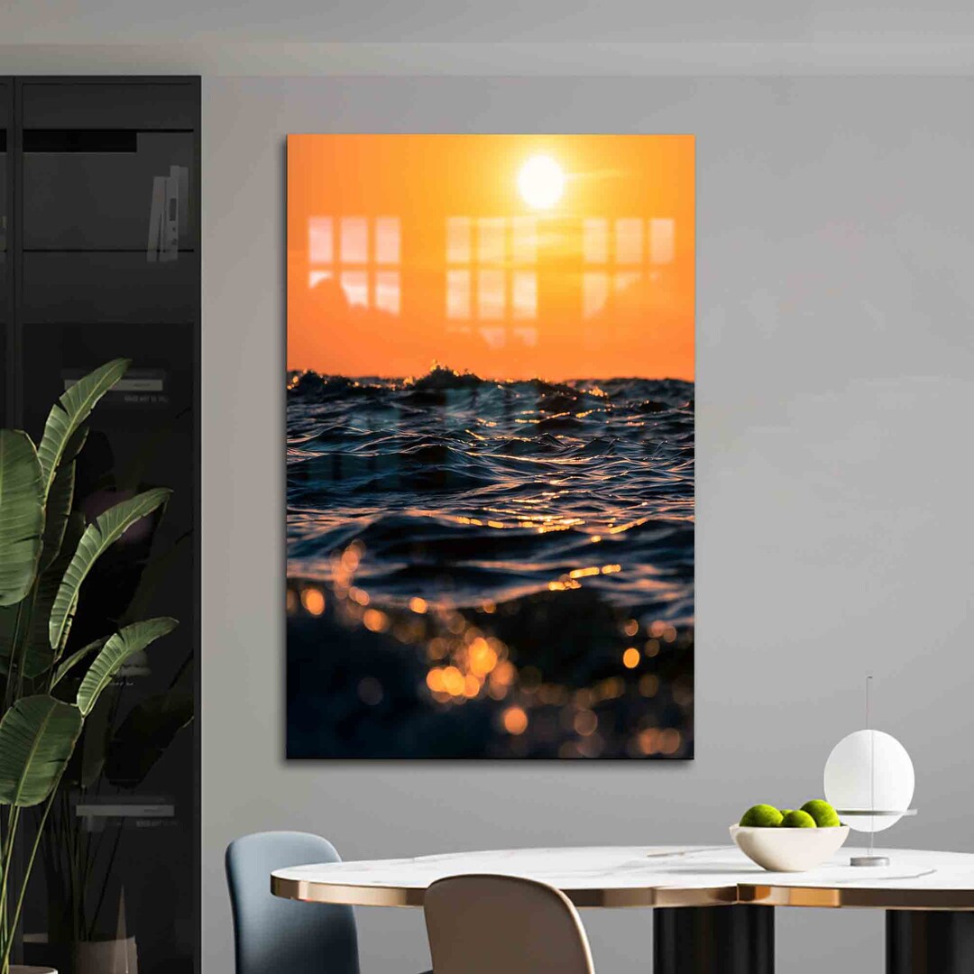 Mural Art, Glass, Wall Decoration, Sea Landscape Wall Art, Landscape ...